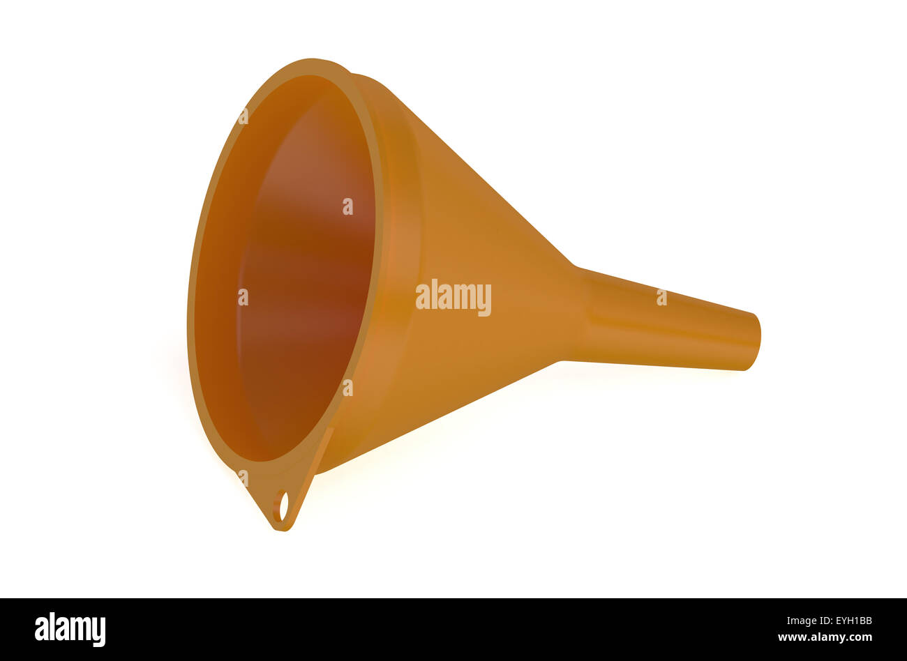 orange plastic funnel isolated on white background Stock Photo - Alamy