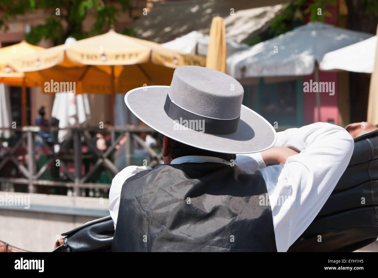 Man In Traditional Clothing During April Feria Festival; Seville ...