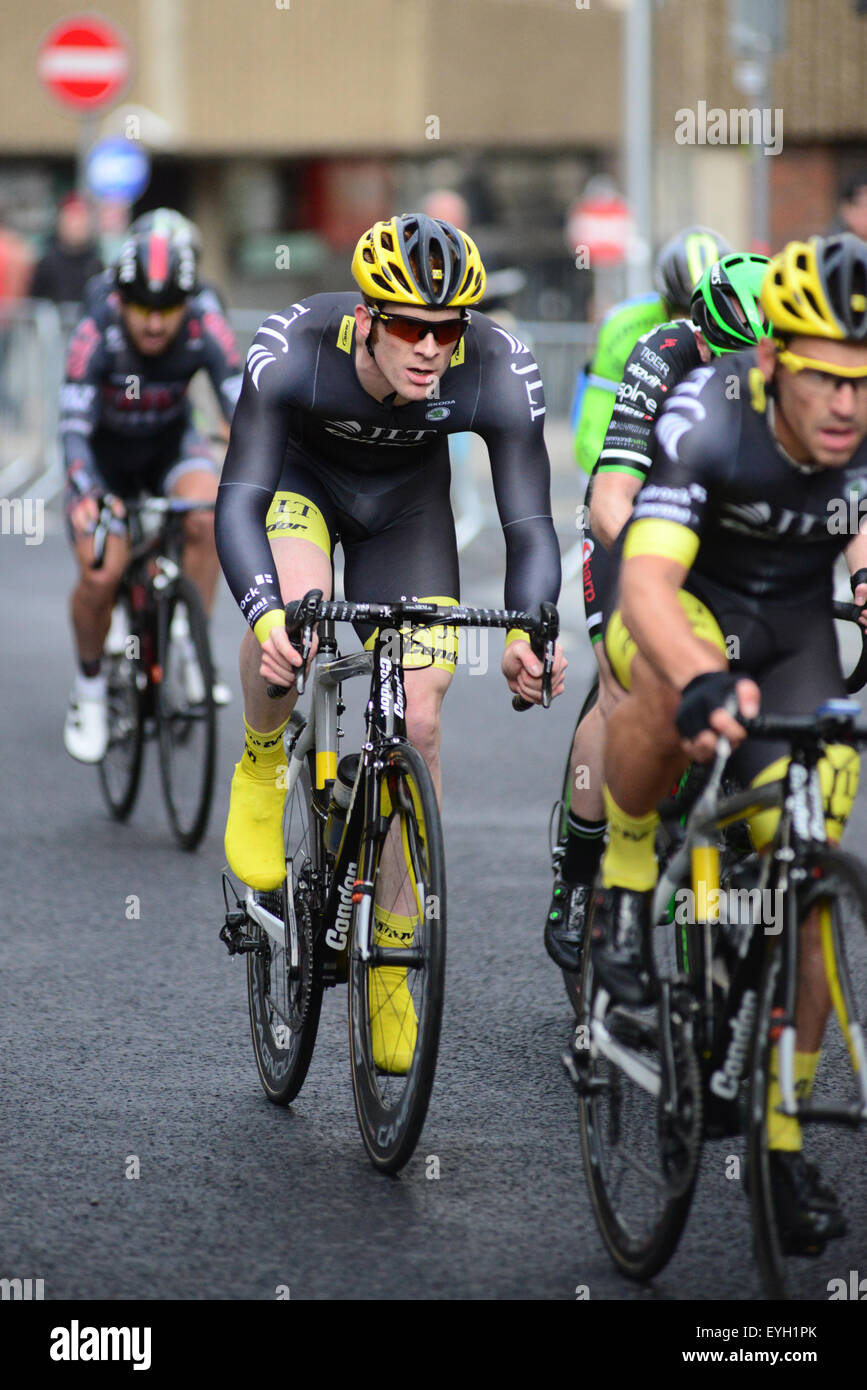 Barnsley, UK. 29th July 2015. Cyclist Ed Clancy racing in the National ...