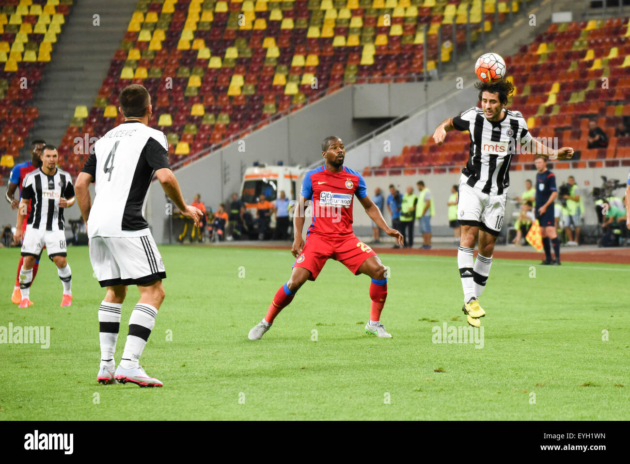 July 29, 2015: Nicandro Breeveld #21 of FC Steaua Bucharest and Stefan ...