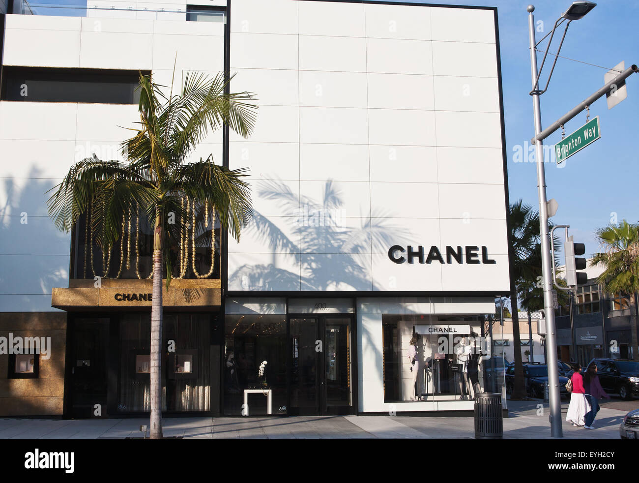 Street View With Fashionable Clothing Store; California, Usa Stock ...