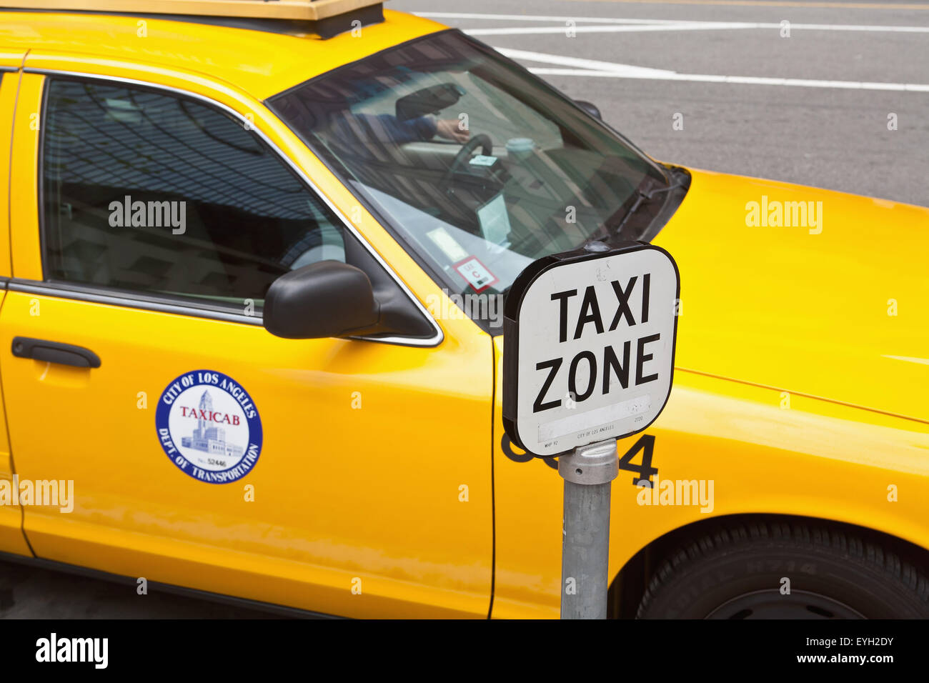 Yellow Taxi; California, Usa Stock Photo - Alamy