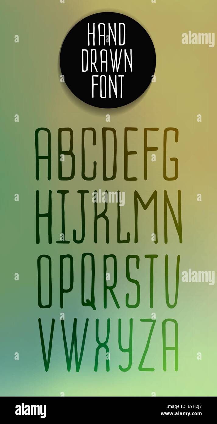 hand drawn letters Stock Vector Image & Art - Alamy
