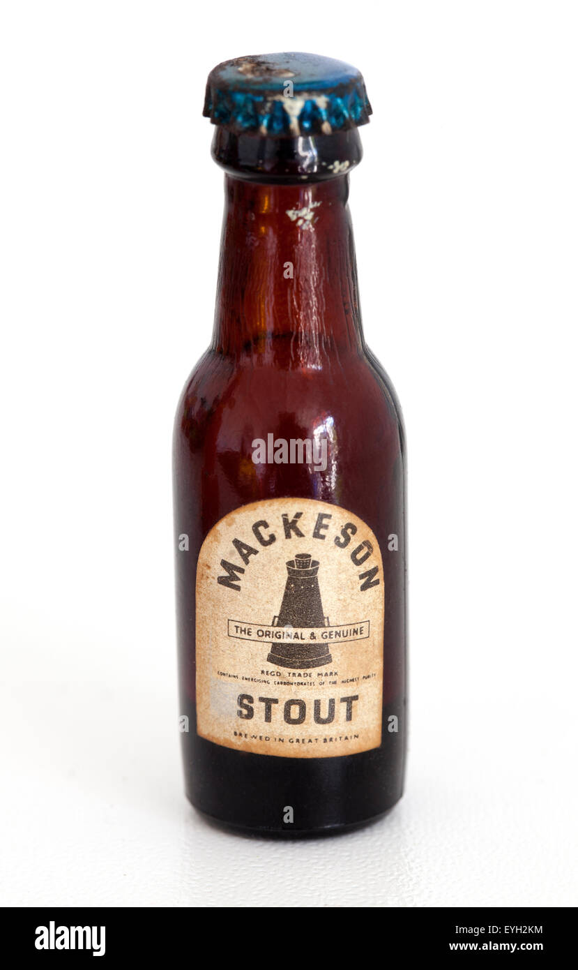 Miniature Vintage English Mackeson Stout Beer Bottle Stock Photo - Alamy