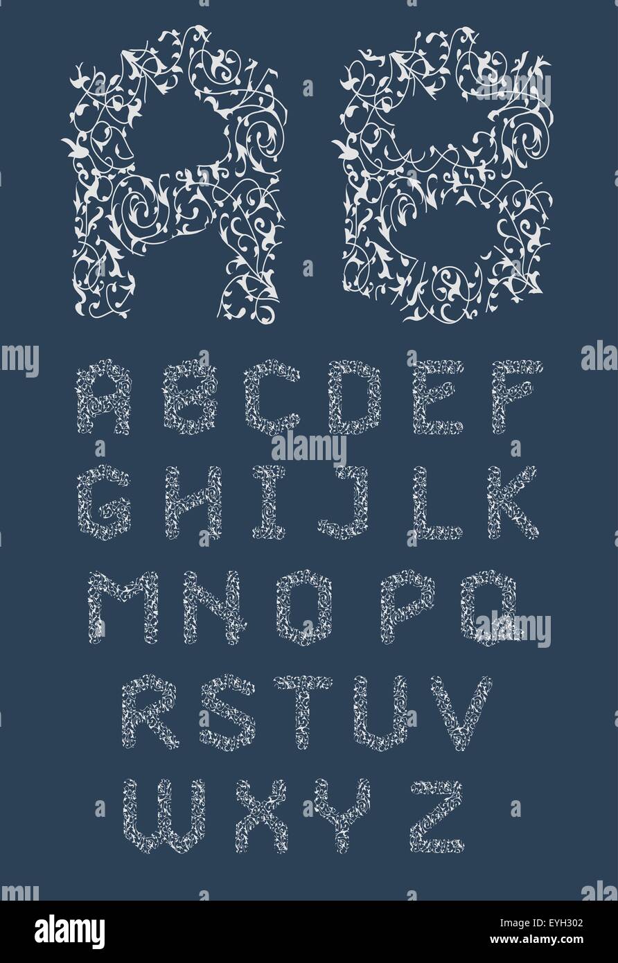 Calligraphic alphabet. Design elements Stock Vector Image & Art - Alamy