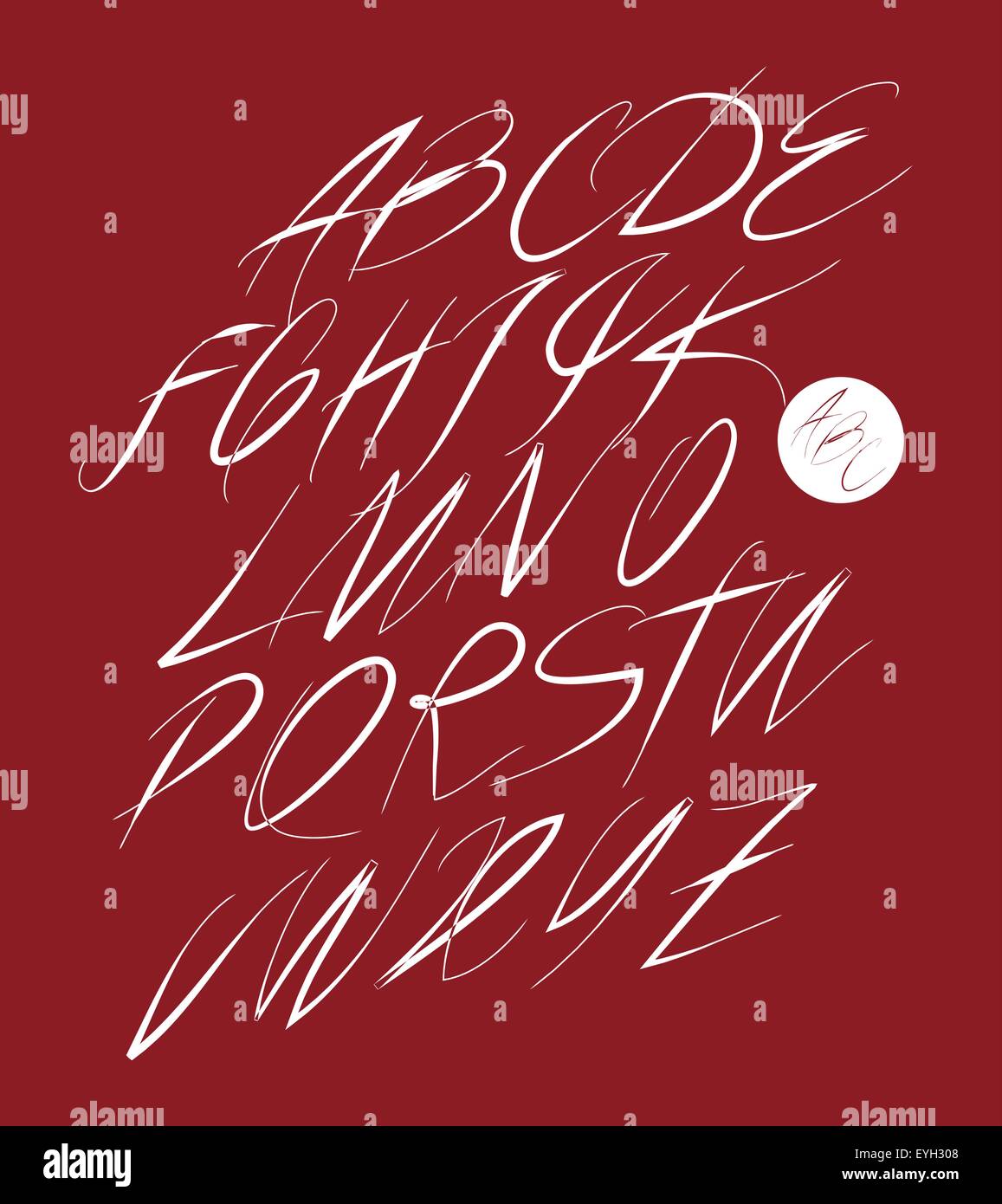 Calligraphic alphabet. Design elements Stock Vector Image & Art - Alamy