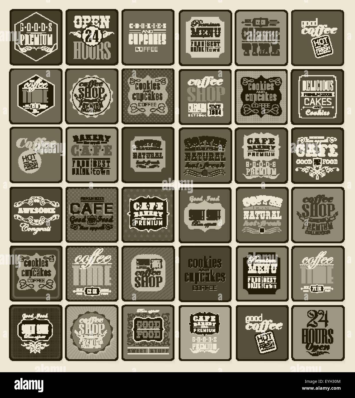 Coffee labels and elements Stock Vector Image & Art - Alamy