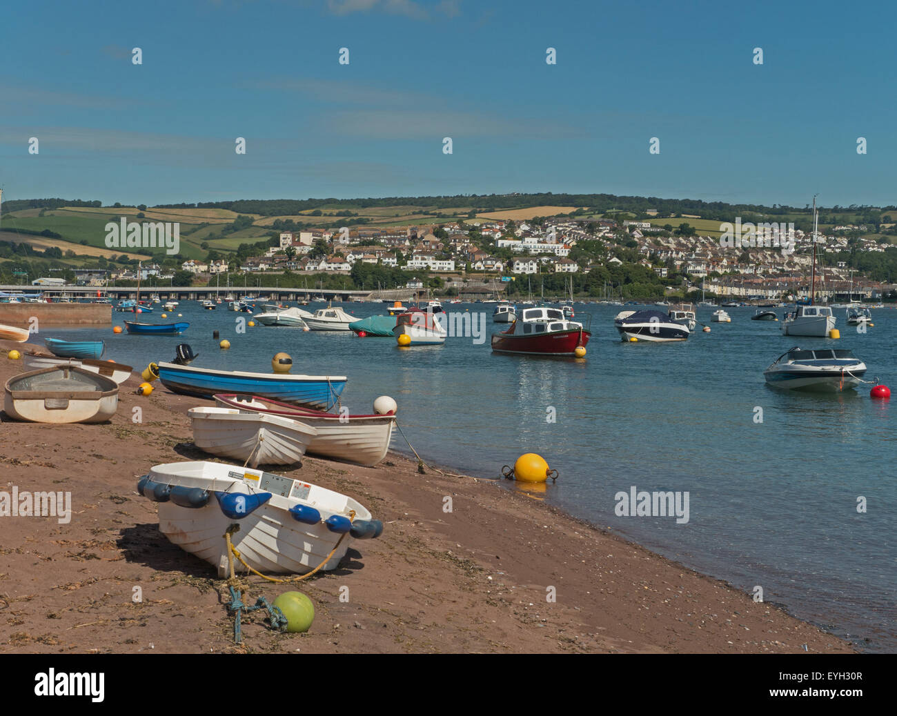 The Teign River Estuary from Shaldon across to Teignmouth, South Devon ...