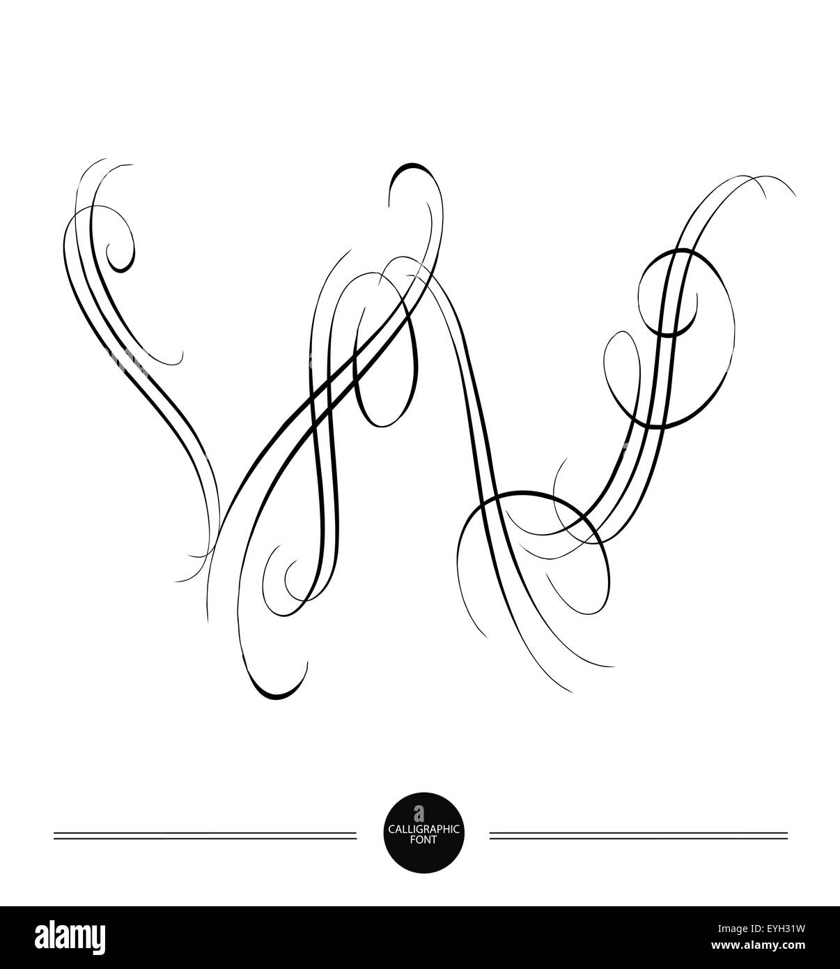 Calligraphic letter. Abstract font Stock Vector Image & Art - Alamy