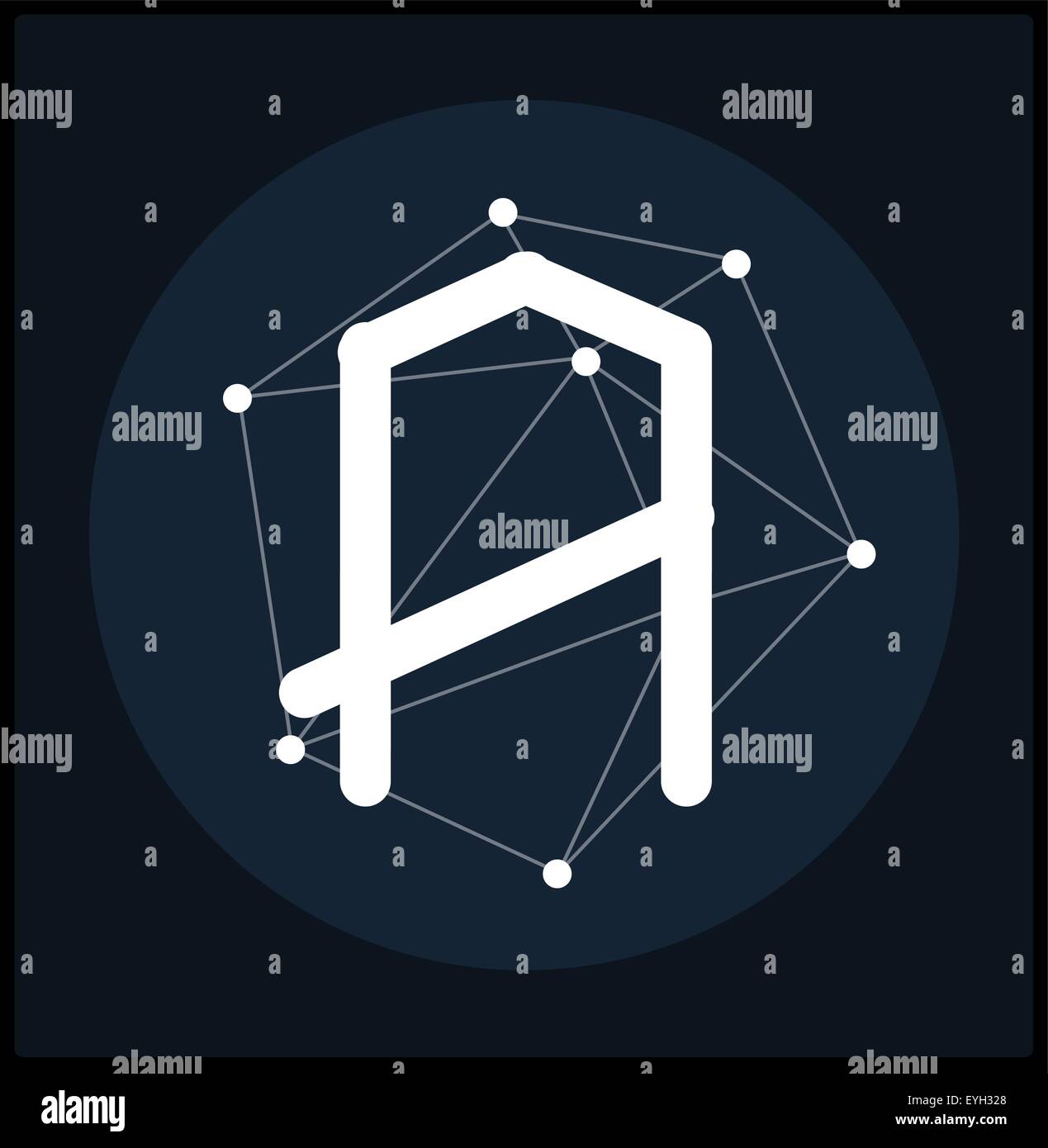 Abstract polygonal letter in Cosmic style Stock Vector Image & Art - Alamy