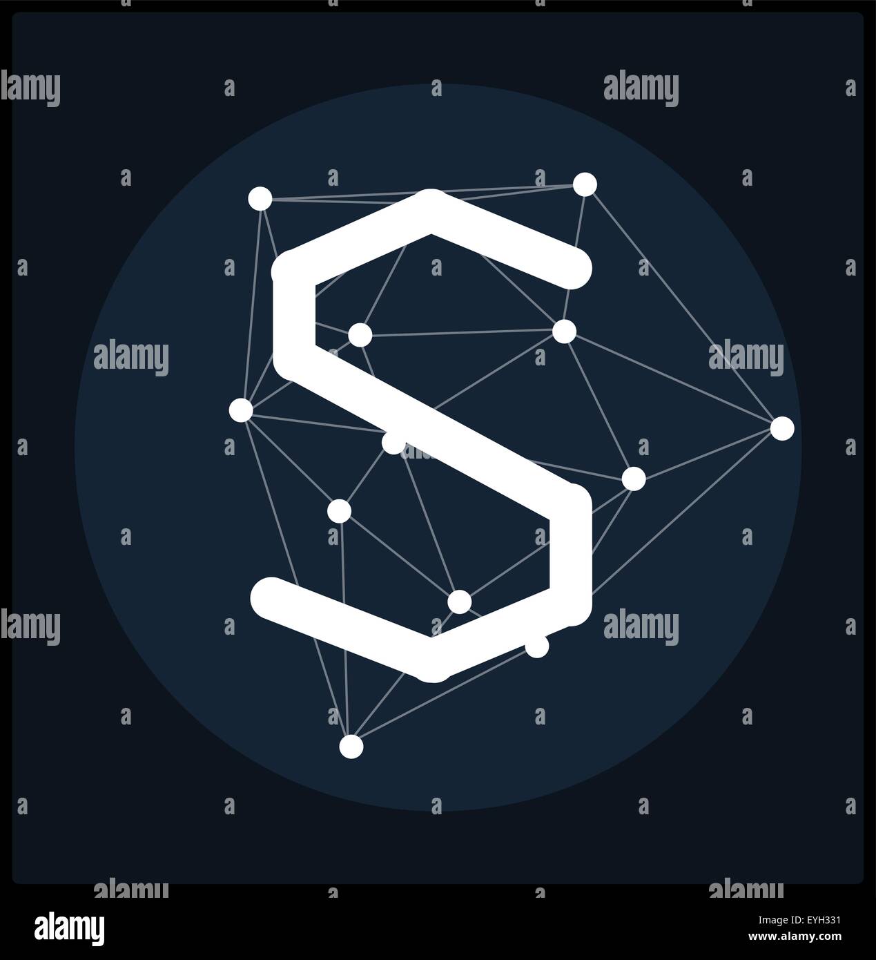 Abstract polygonal letter in Cosmic style Stock Vector Image & Art - Alamy