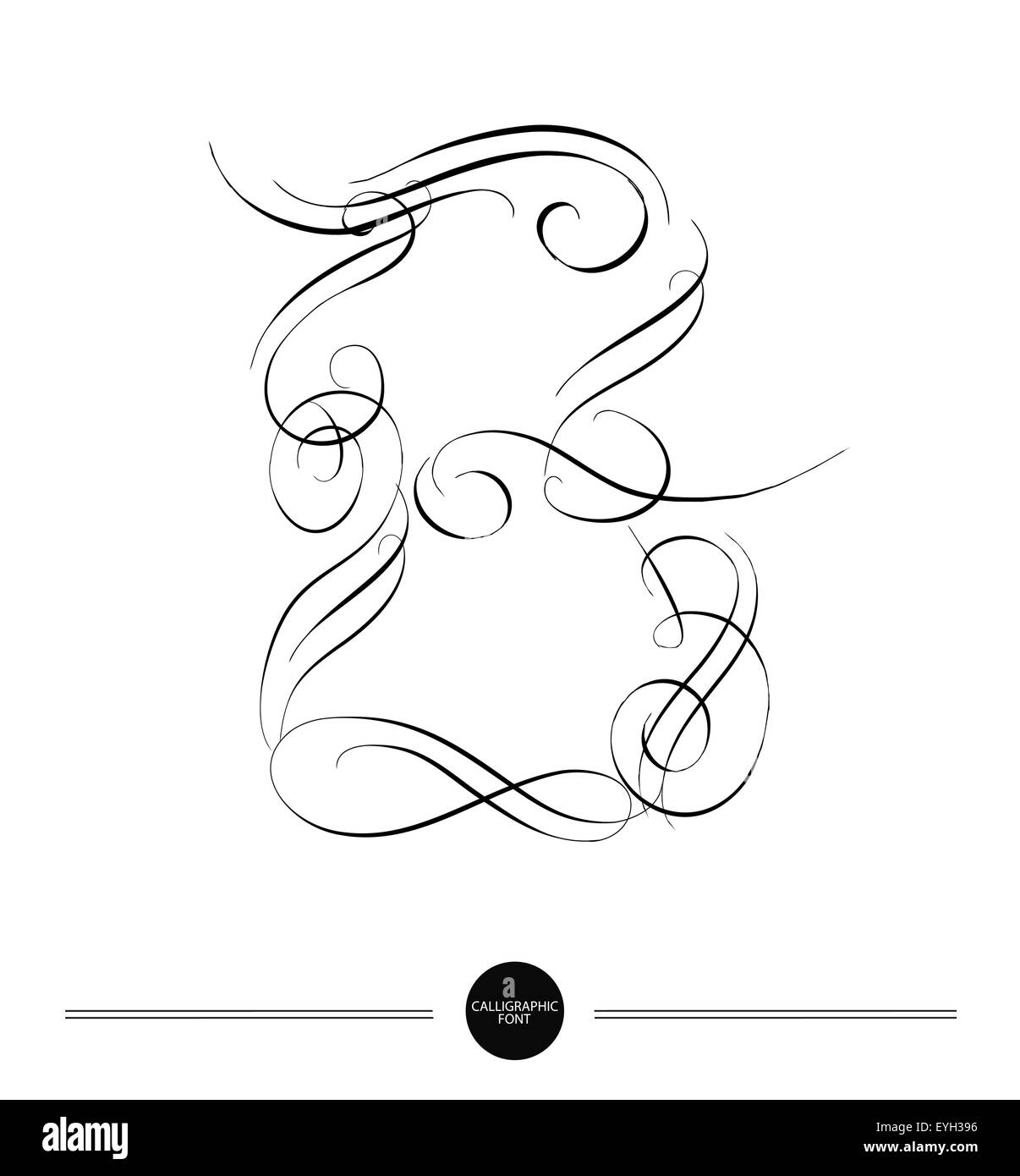 Calligraphic letter. Abstract font Stock Vector Image & Art - Alamy