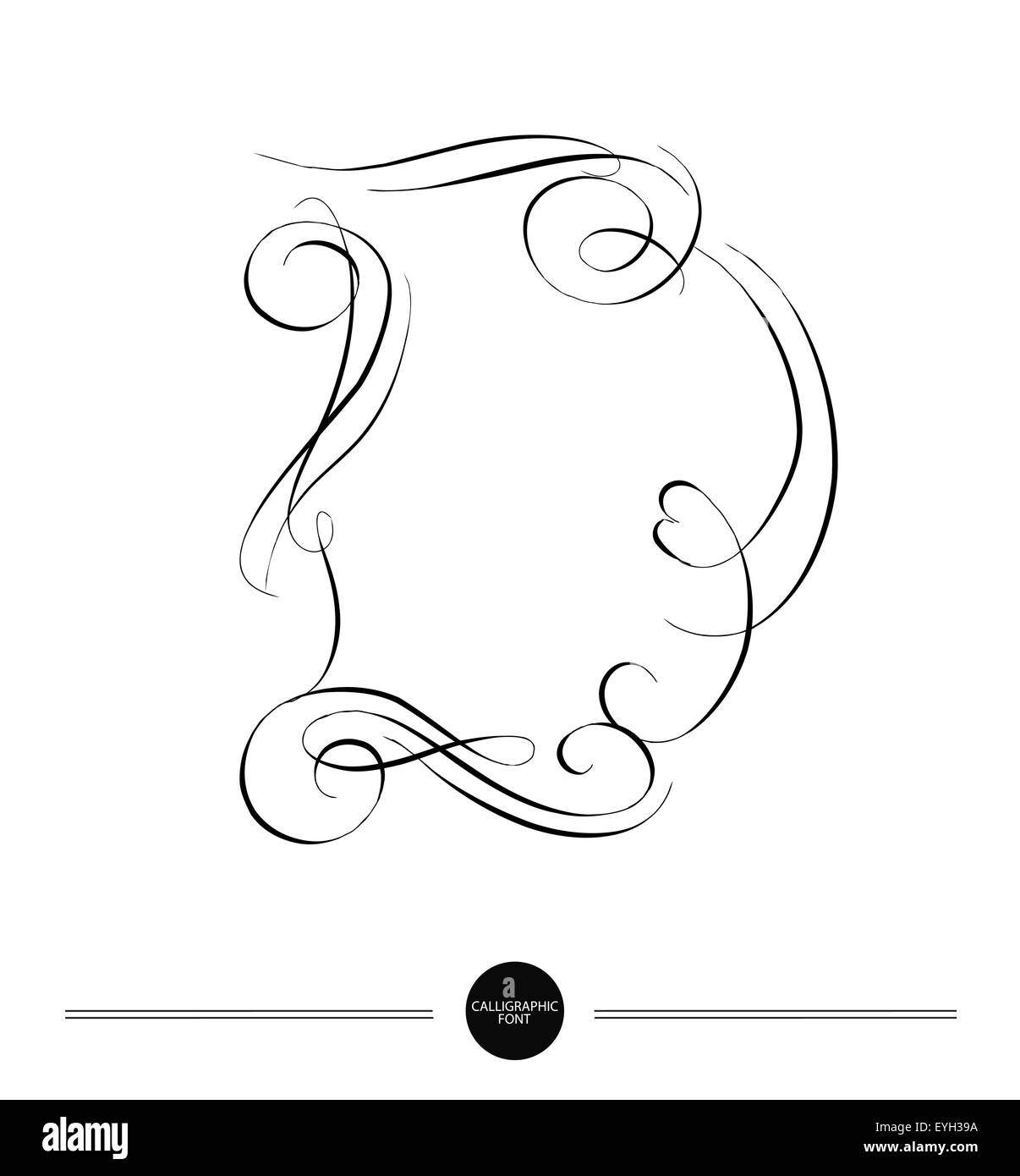 Calligraphic letter. Abstract font Stock Vector Image & Art - Alamy