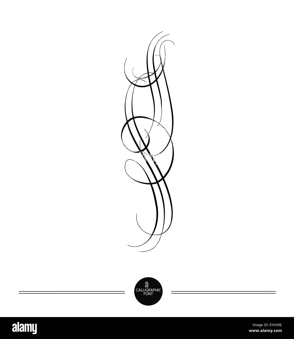 Calligraphic letter. Abstract font Stock Vector Image & Art - Alamy