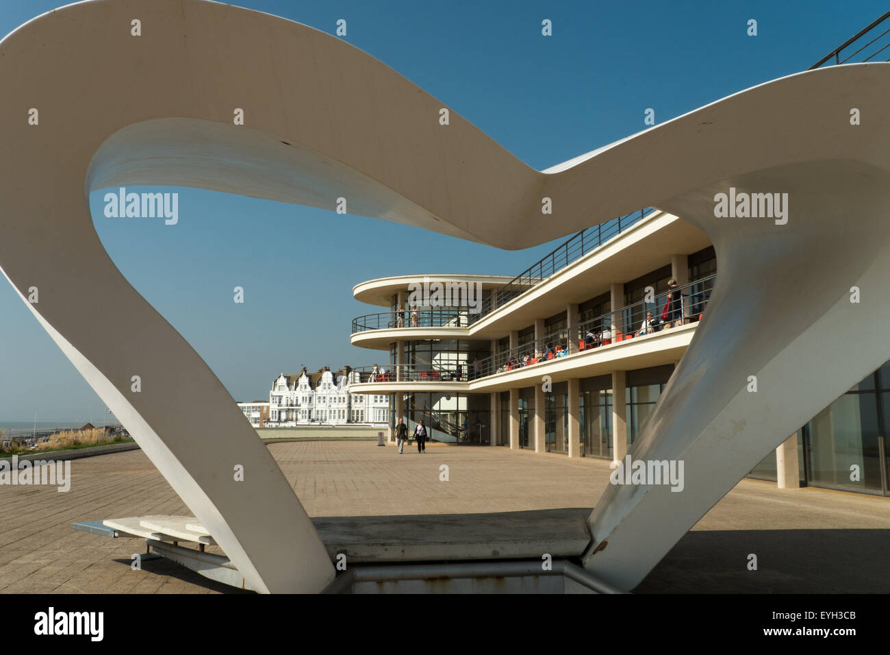 The Famous 1930's De La Warr Pavilion with Modernist Sculpture, Bexhill ...