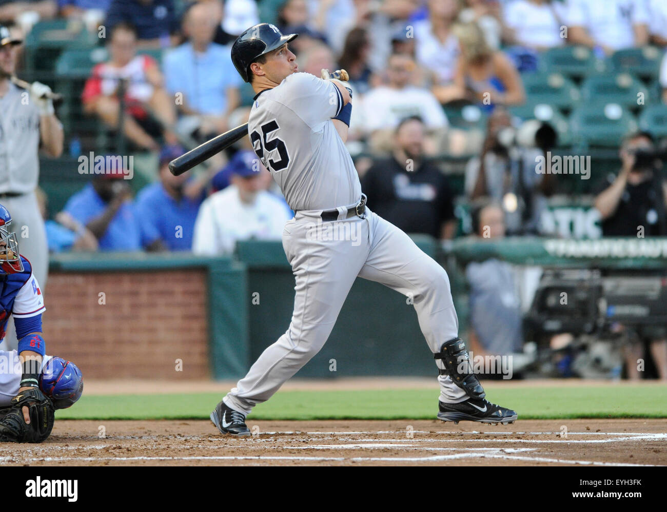 JUL 27, 2015: New York Yankees first baseman Mark Teixeira #25 during ...