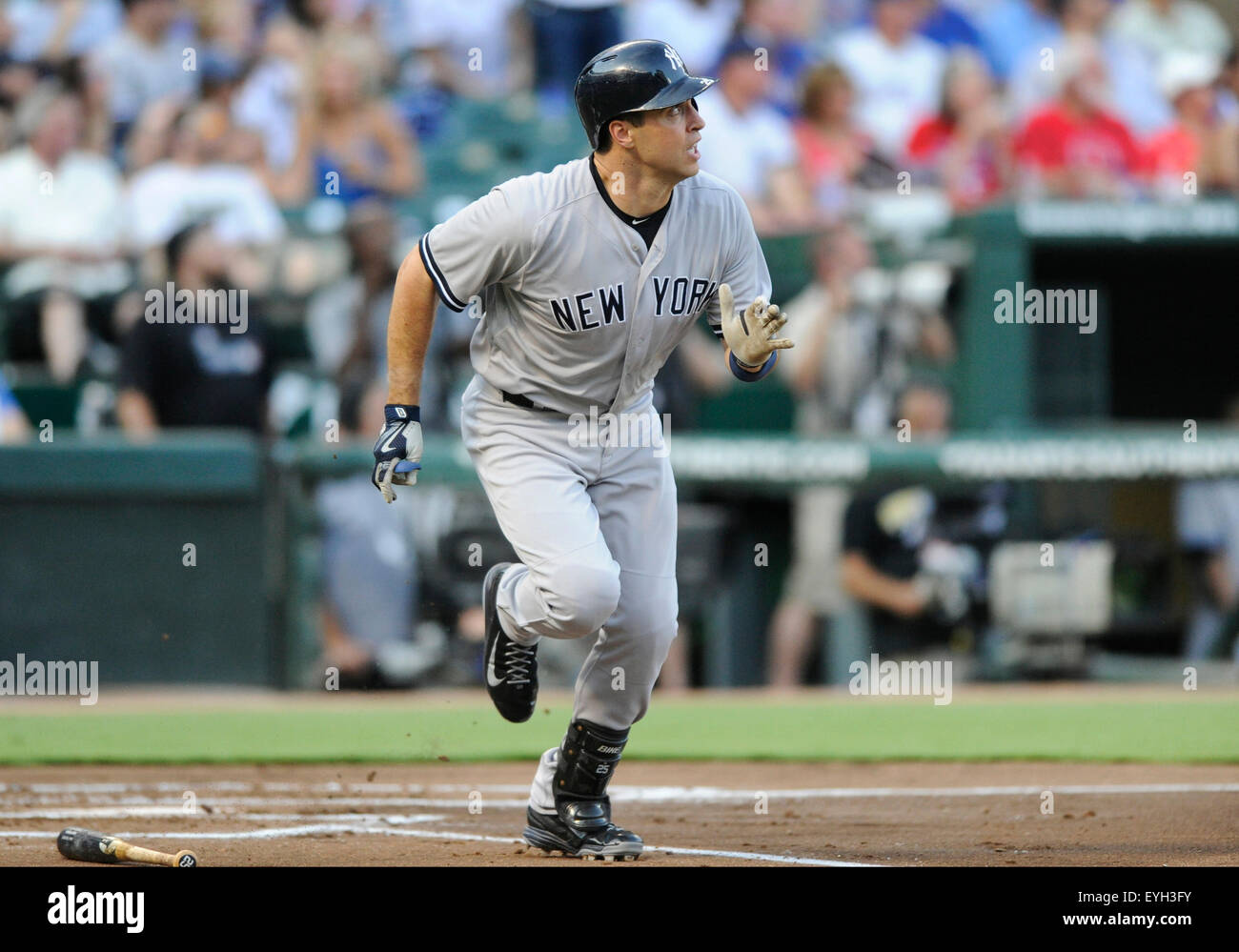 JUL 27, 2015: New York Yankees first baseman Mark Teixeira #25 during ...
