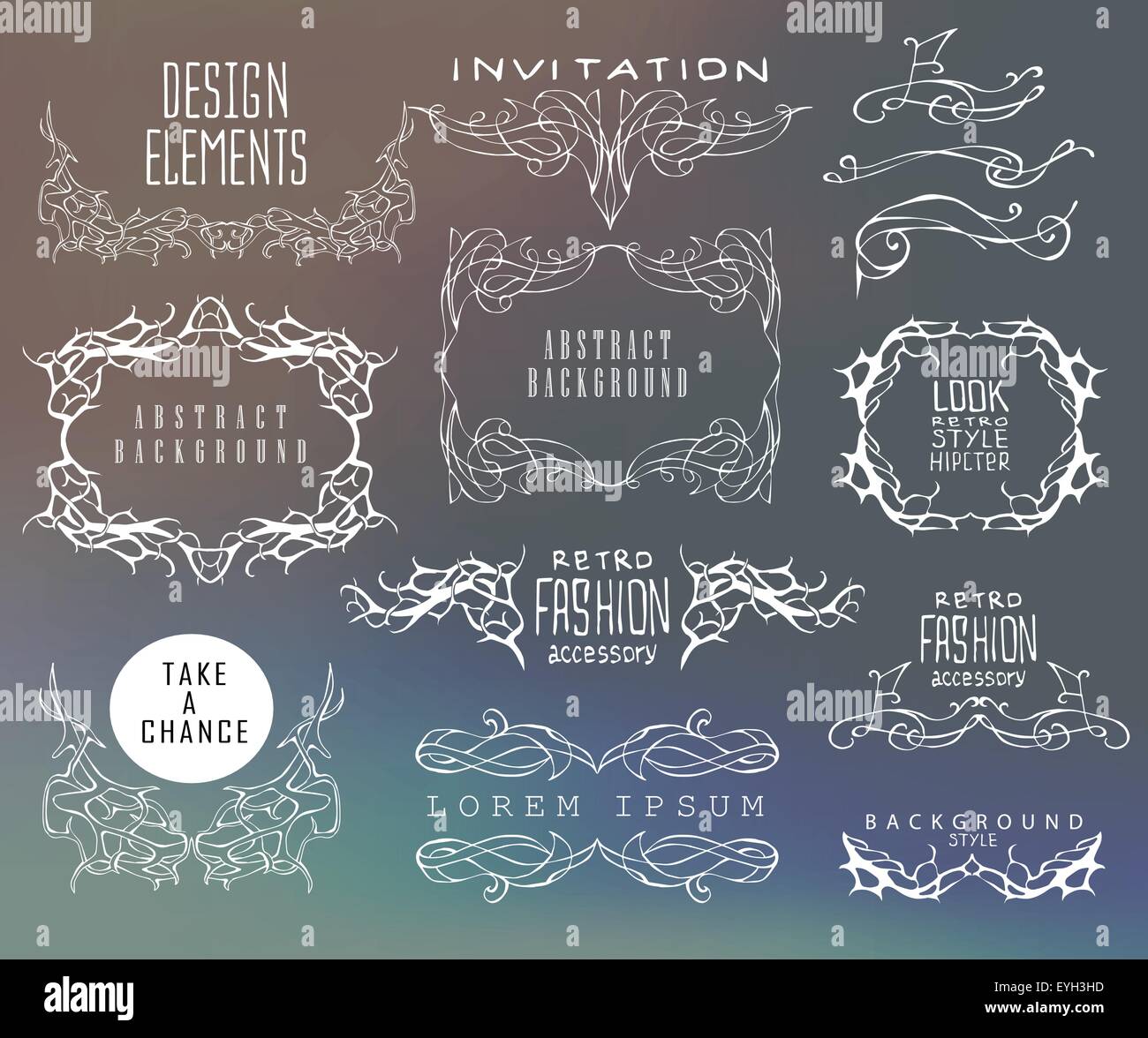 Set of calligraphic and floral Stock Vector Image & Art - Alamy