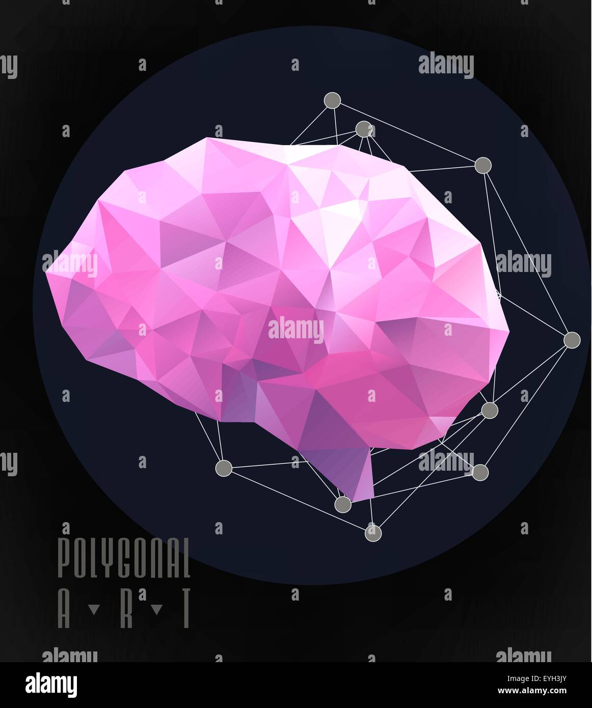 Abstract polygonal brain Stock Vector Image & Art - Alamy
