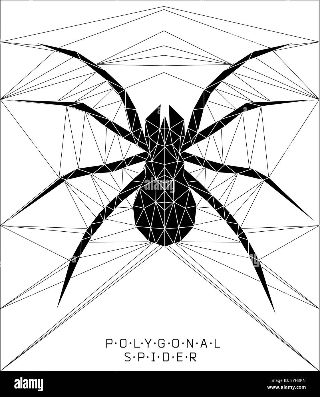 Polygonal spider. Geometric illustration Stock Vector Image & Art - Alamy