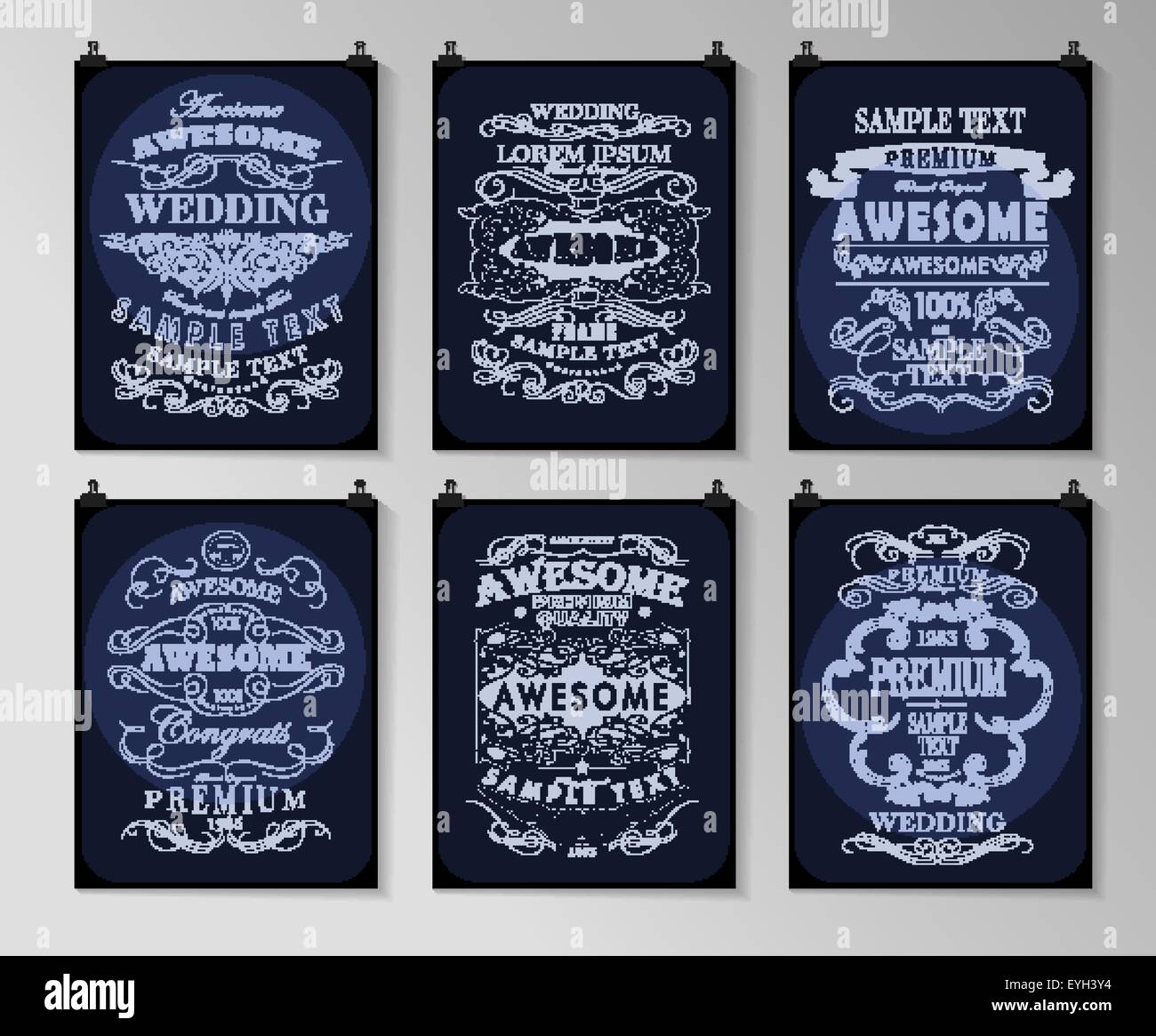 Set of poster, flyer Stock Vector Image & Art - Alamy