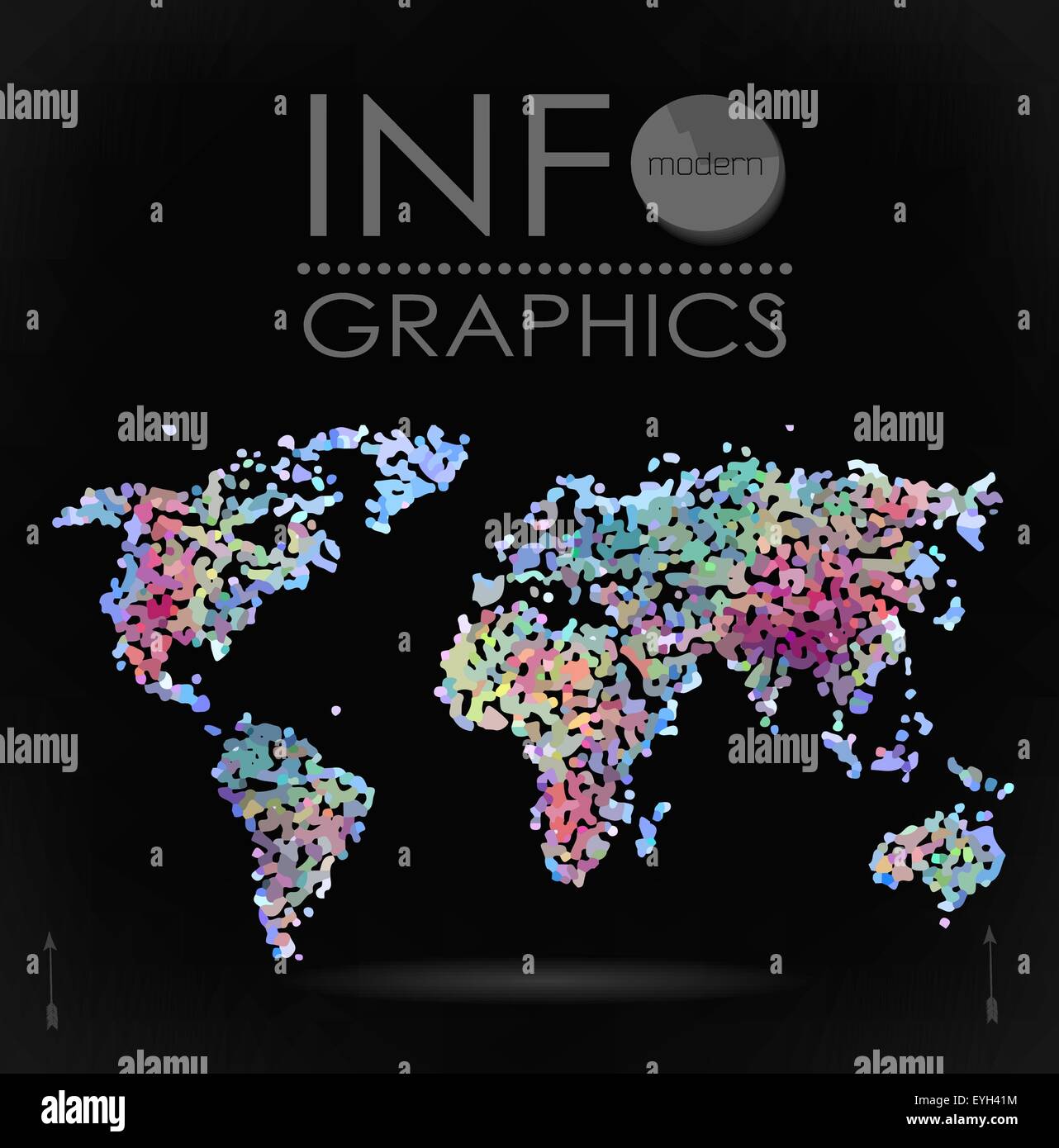 Pointillism map hi-res stock photography and images - Alamy