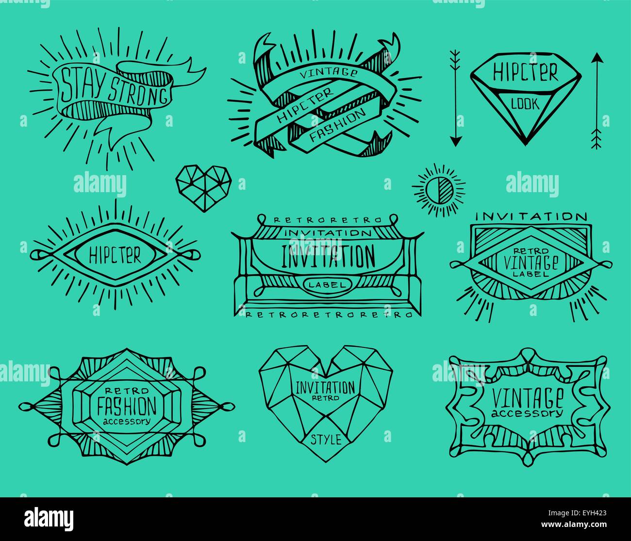 Abstract retro vintage design Stock Vector Image & Art - Alamy