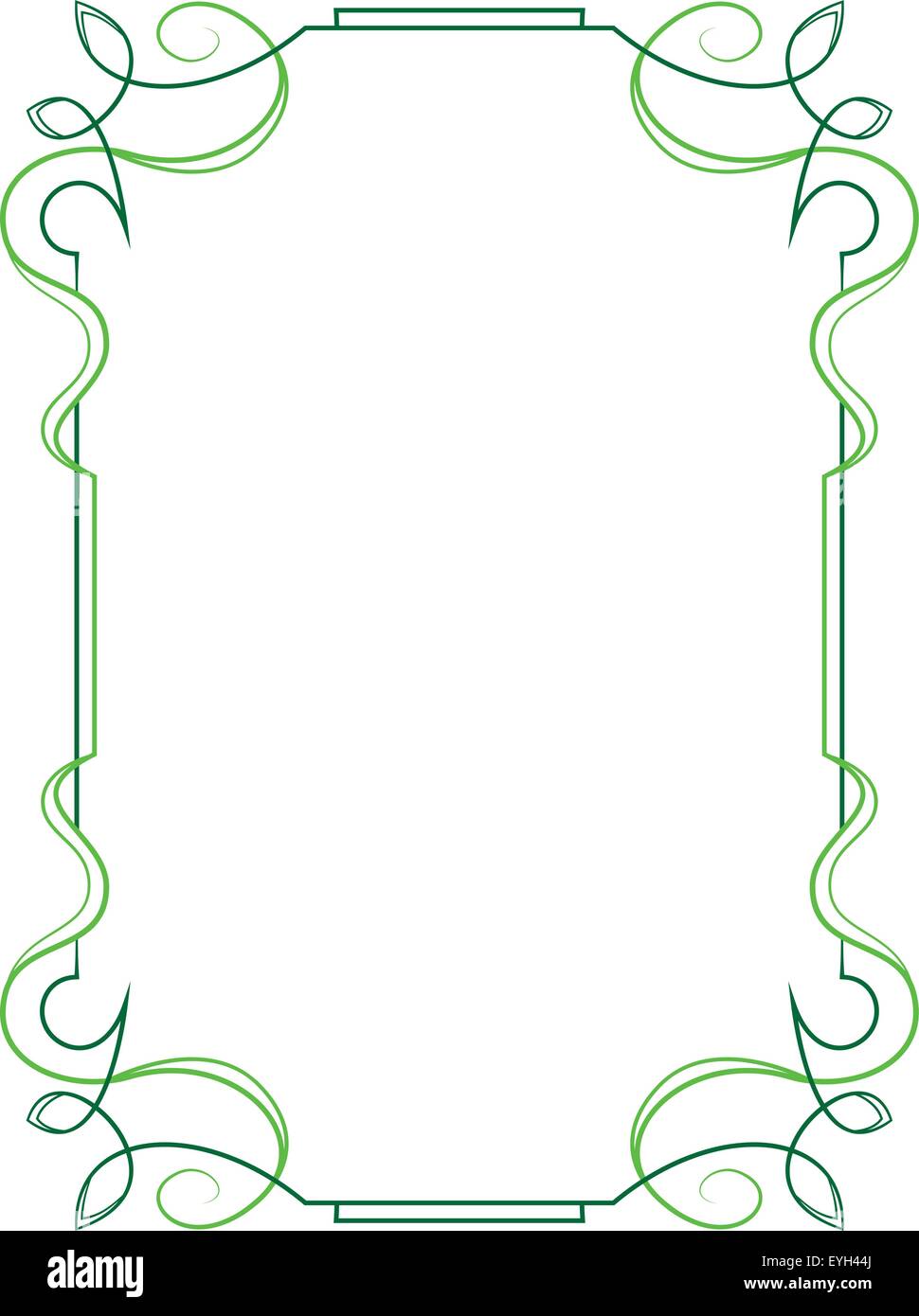 Elegant vector vertical frame on a white background Stock Vector Image ...