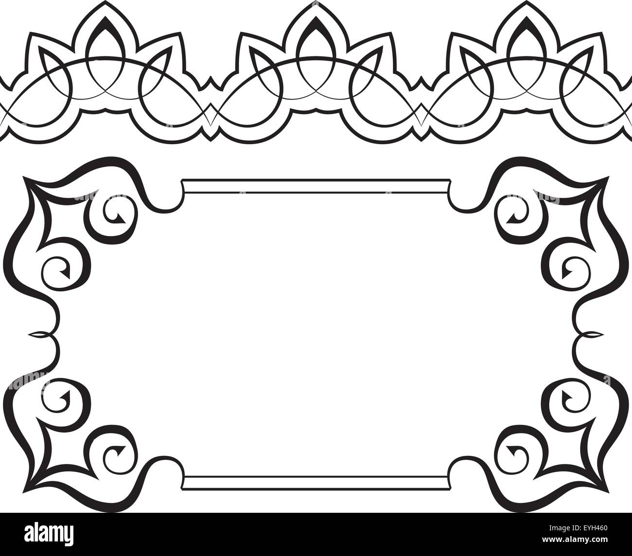 Vector set of frames and borders. Elements for design Stock Vector ...