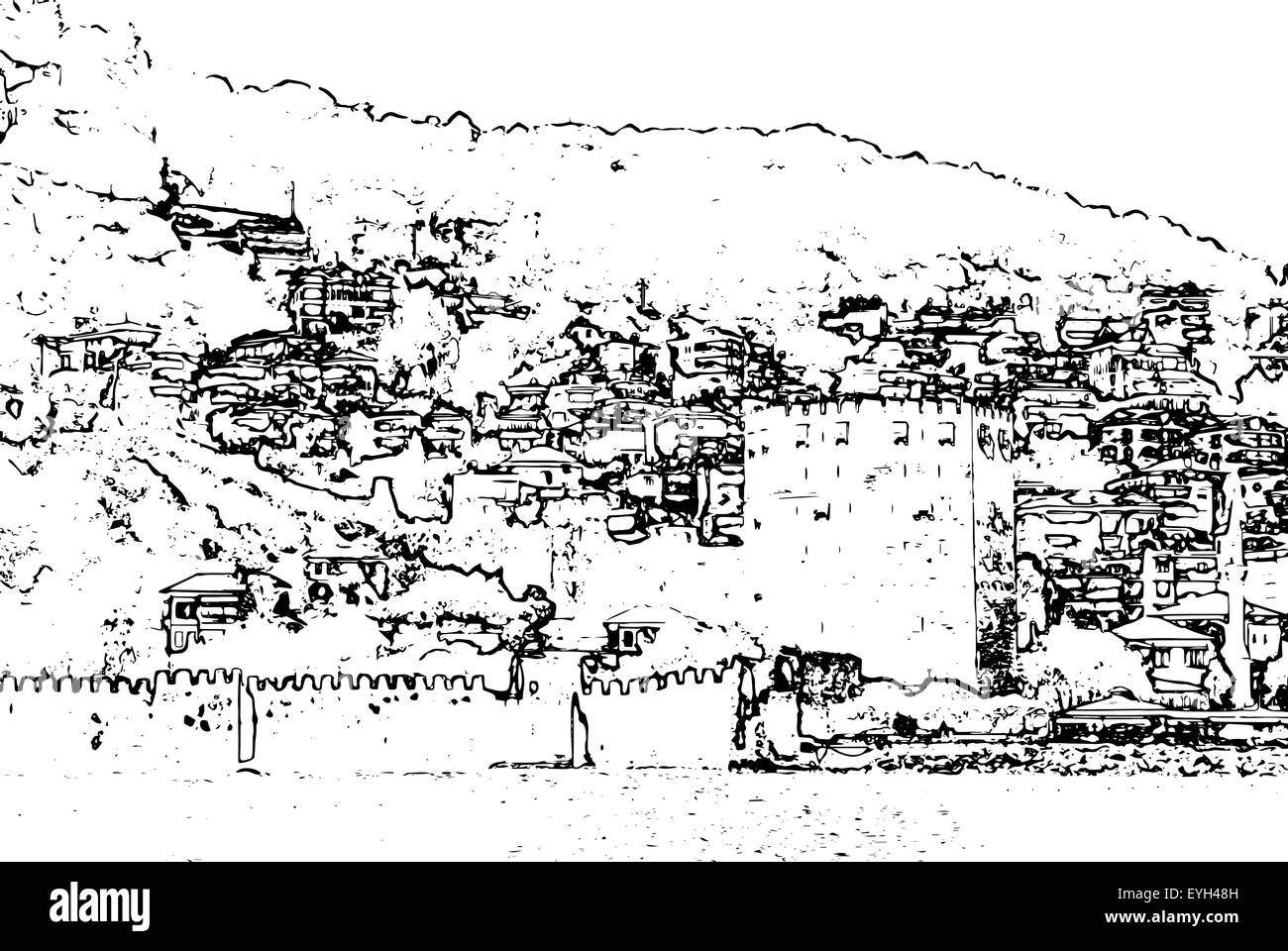 Medieval holiday resort Stock Vector Images - Alamy