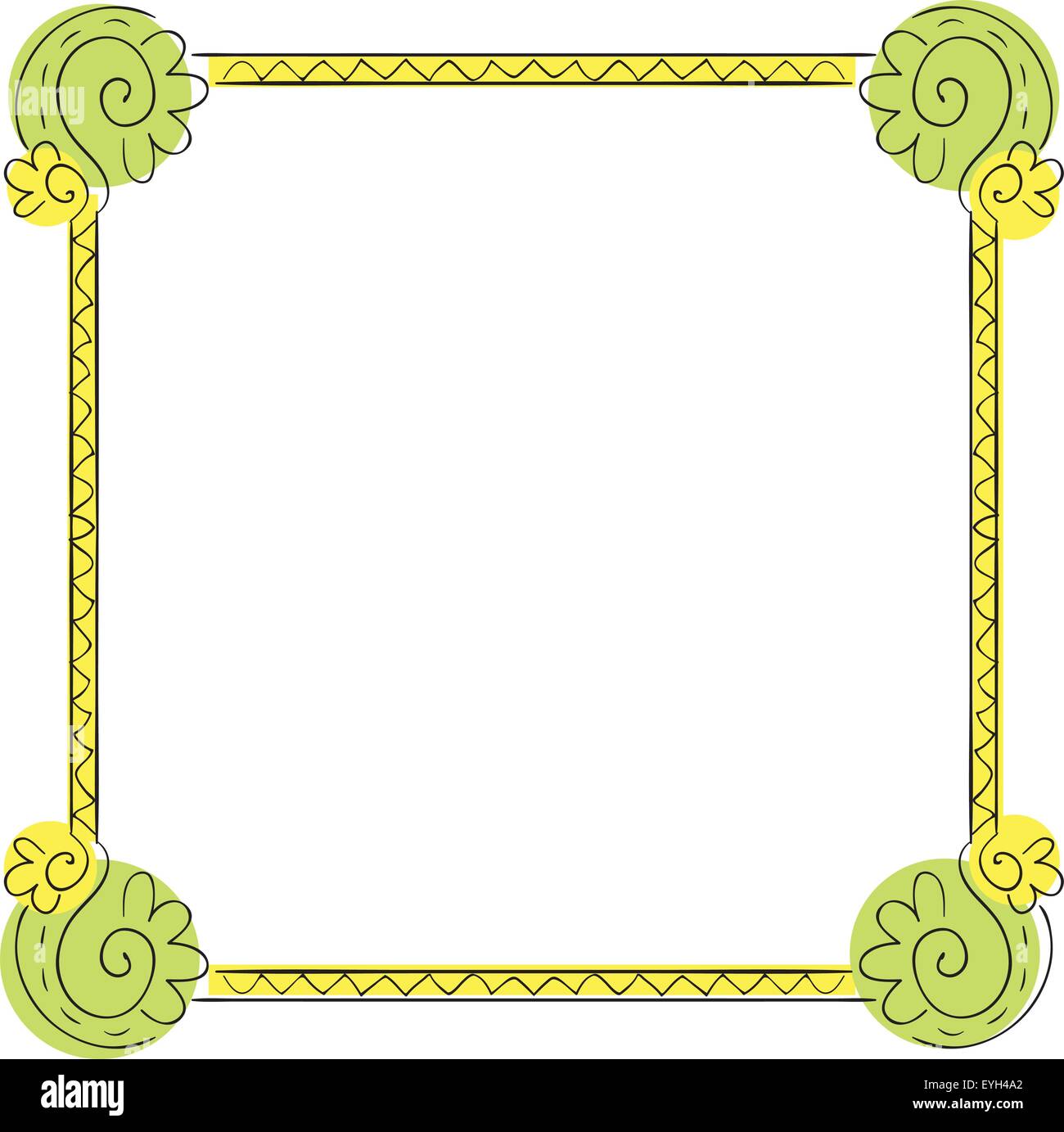 Vector color children's frame on white background Stock Vector Image ...
