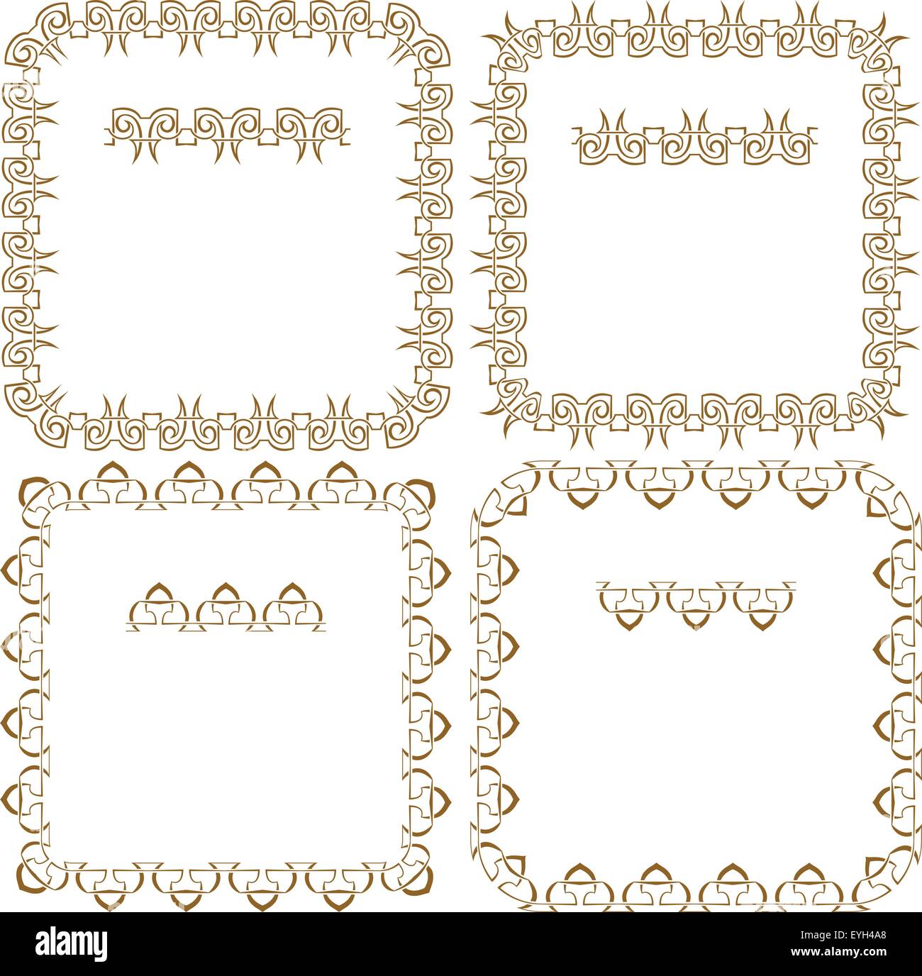 Vector set of elegant beautiful square frames Stock Vector Image & Art ...