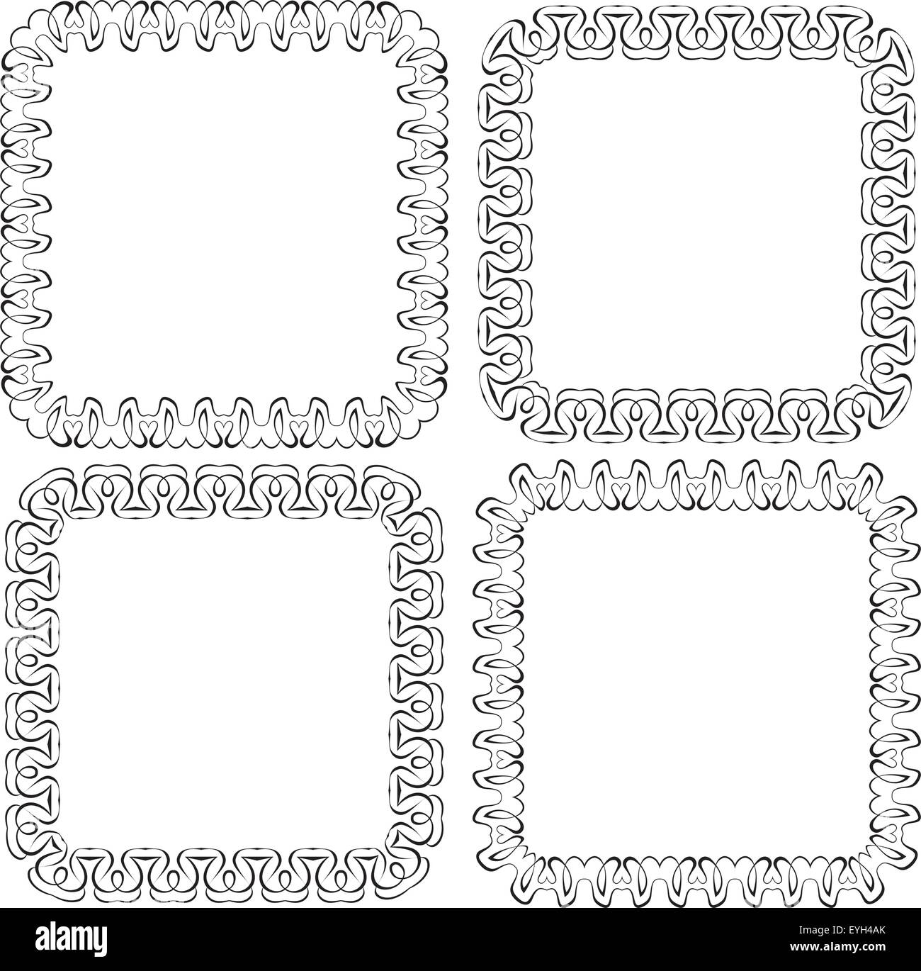 Set openwork vector frame. vignette for design Stock Vector Image & Art ...