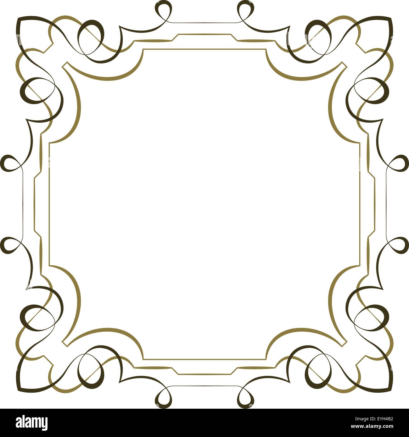 Vector elegant square multilayer frame on white background Stock Vector ...