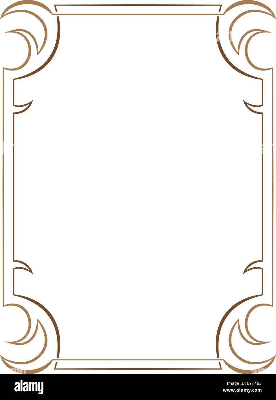 Vector simple vertical two-layer frame on white background Stock Vector ...