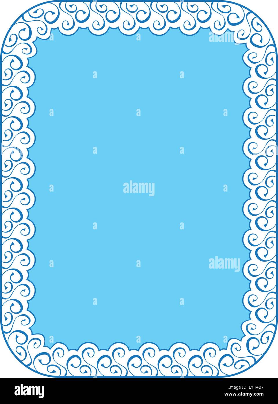 Vector blue elegant frame on white background Stock Vector Image & Art ...
