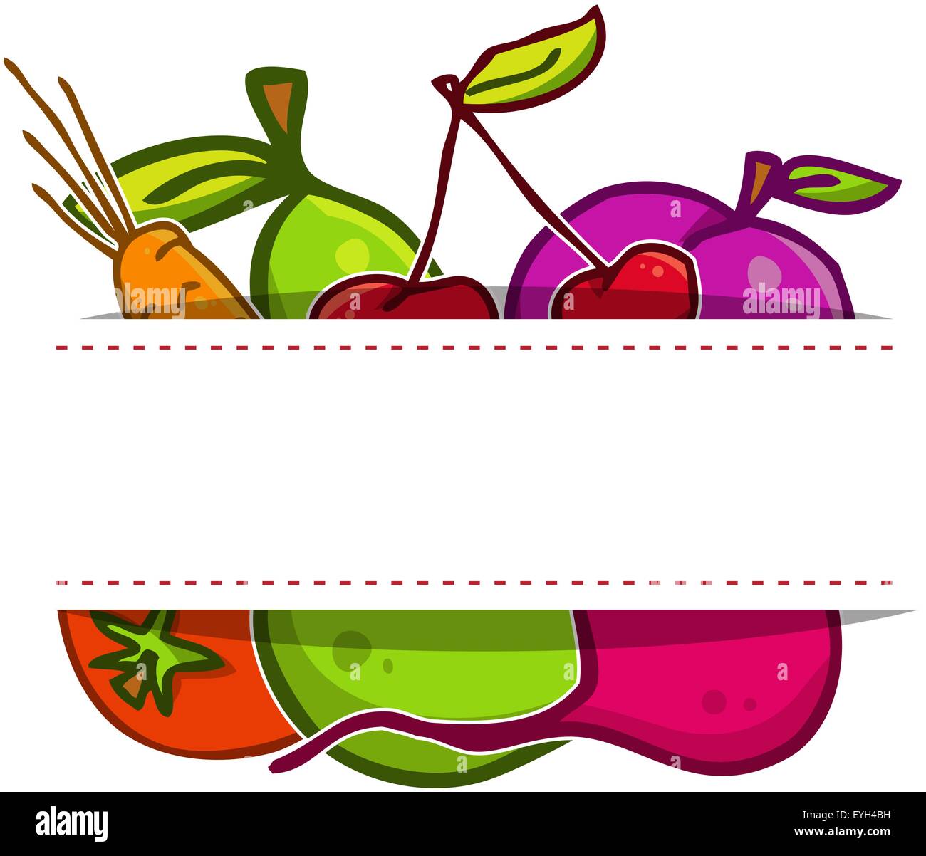 Vector set. Fruits and vegetables in the style of doodle Stock Vector ...