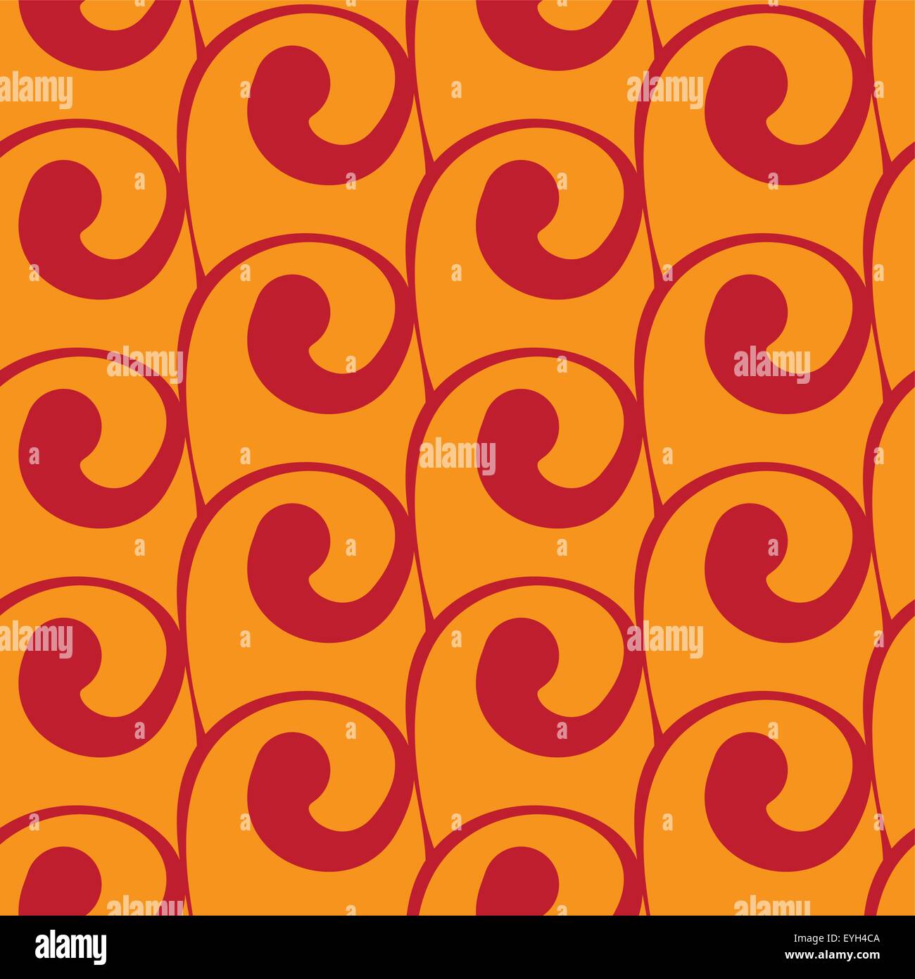 Vector seamless square orange background with red swirls Stock Vector ...