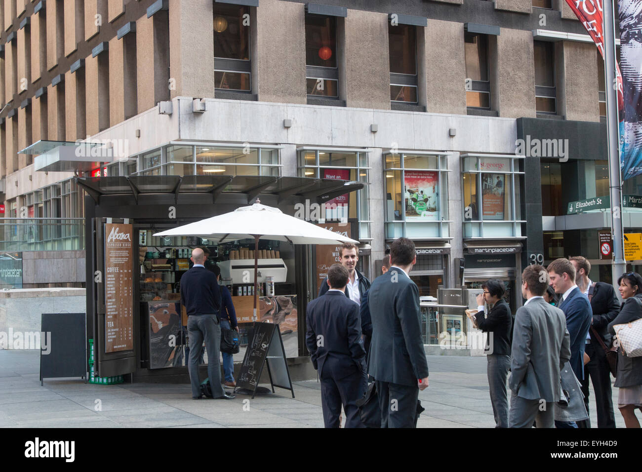 coffee tea cafe stall in Martin Place,Sydney,Australia Stock Photo - Alamy