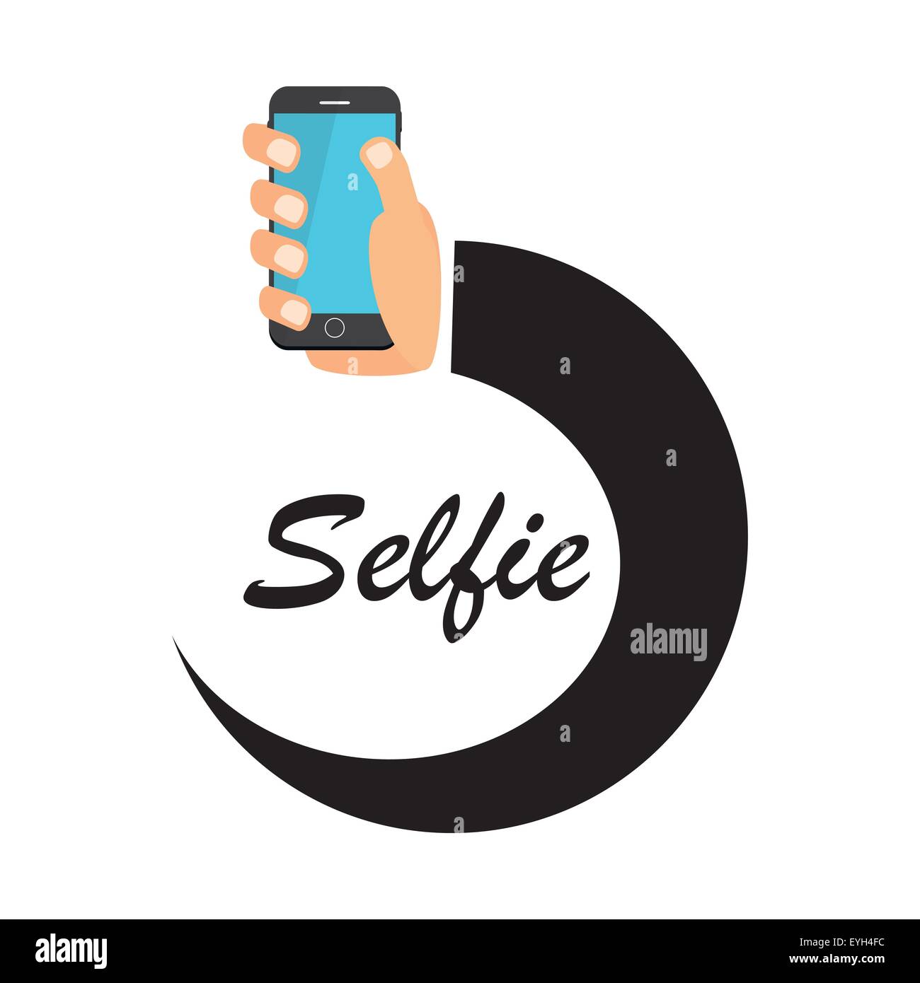 Flat Selfie Icon Vector Illustration Stock Vector Image & Art - Alamy