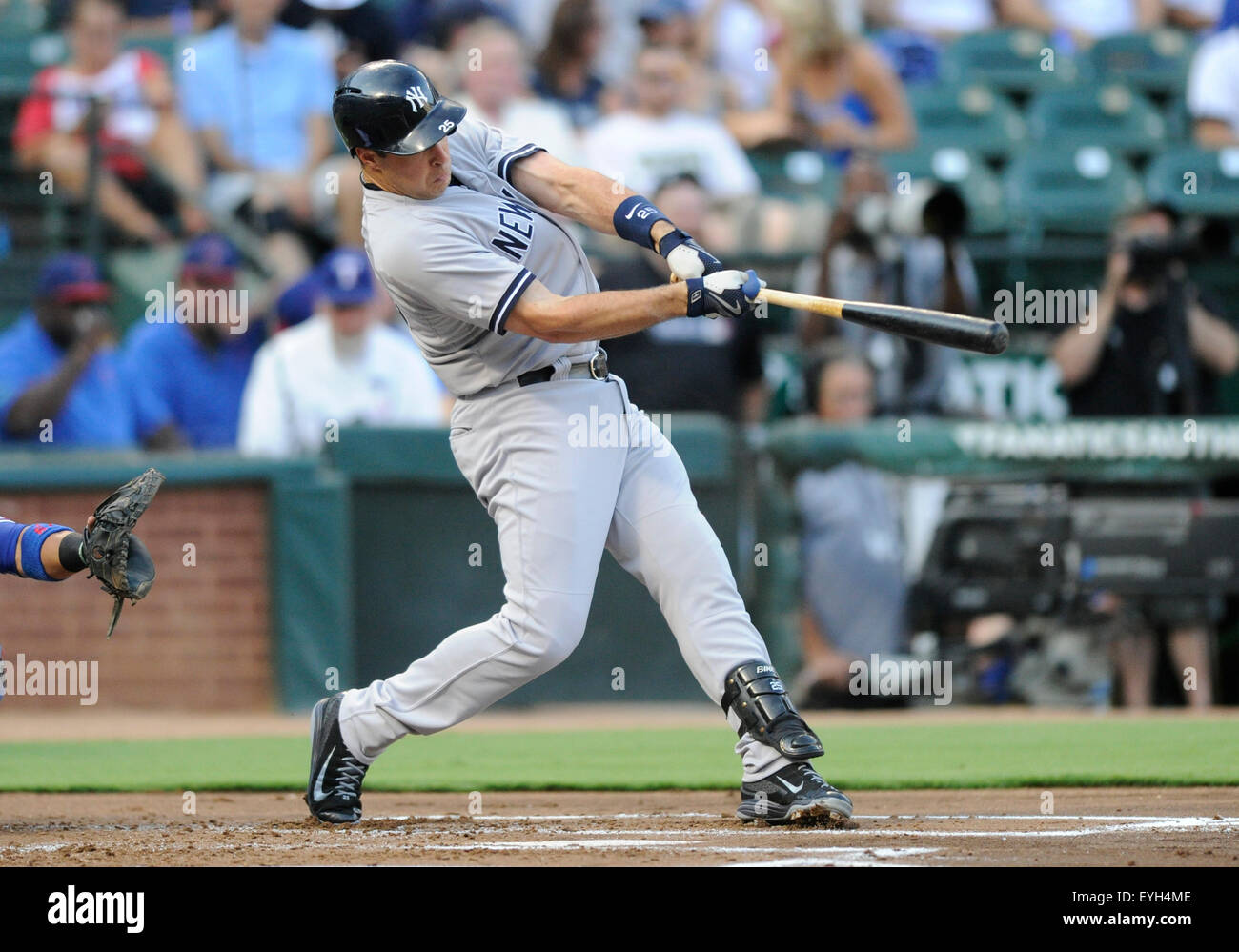 JUL 27, 2015: New York Yankees first baseman Mark Teixeira #25 during ...
