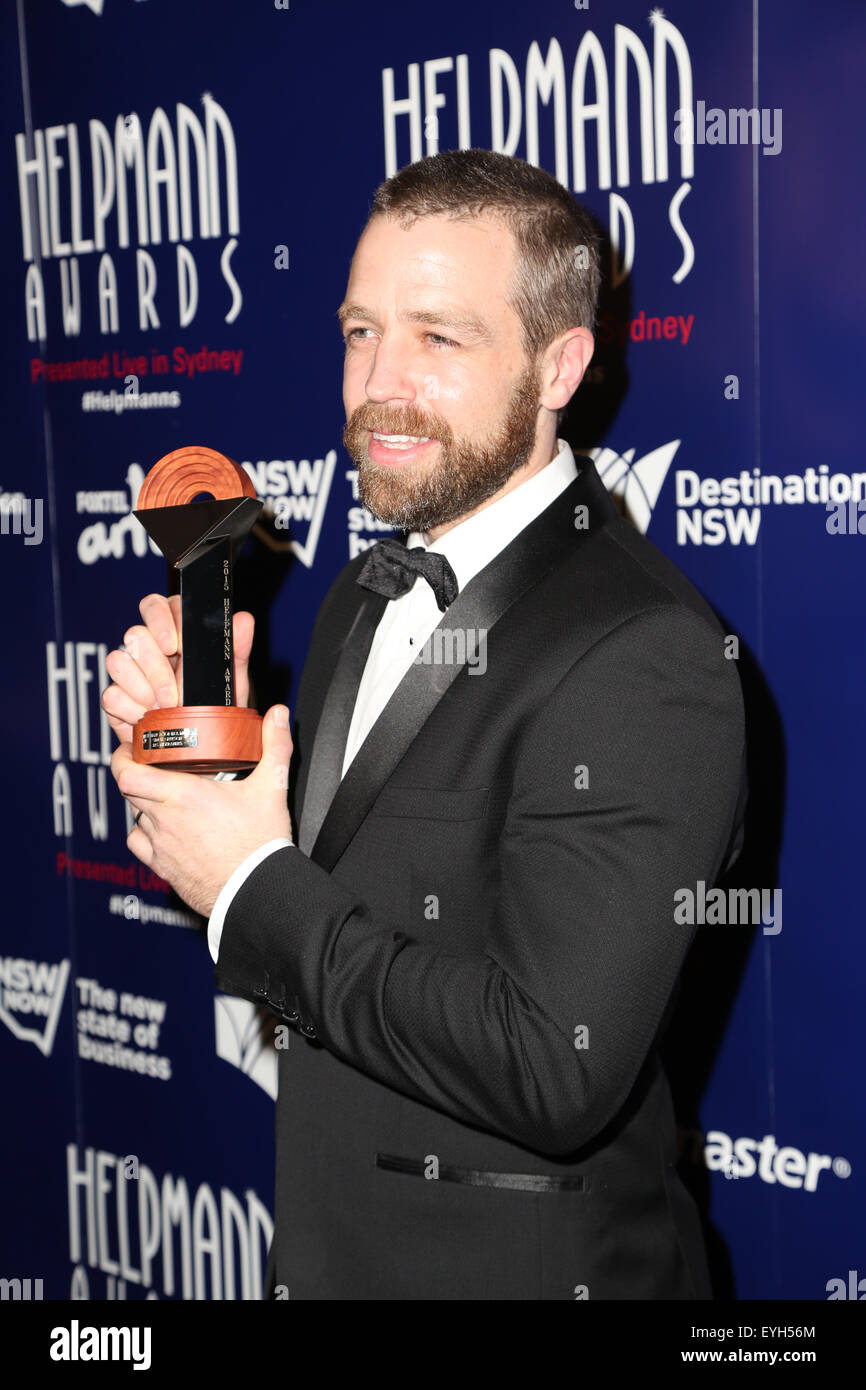 Simon Gleeson poses with the award for Best Actor in a Musical at the ...