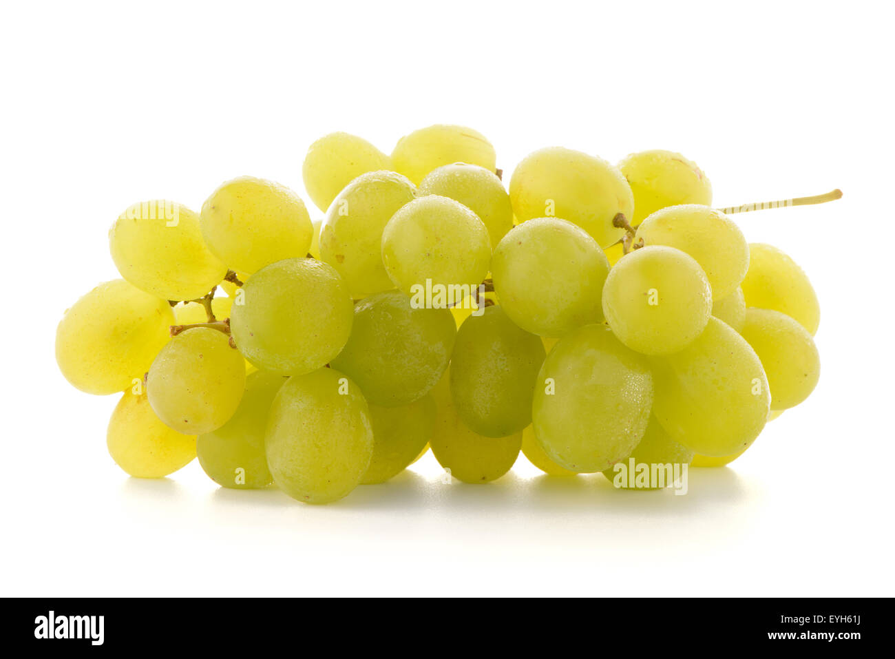 bunch of ripe and juicy green grapes close-up on a white background Stock Photo - Alamy