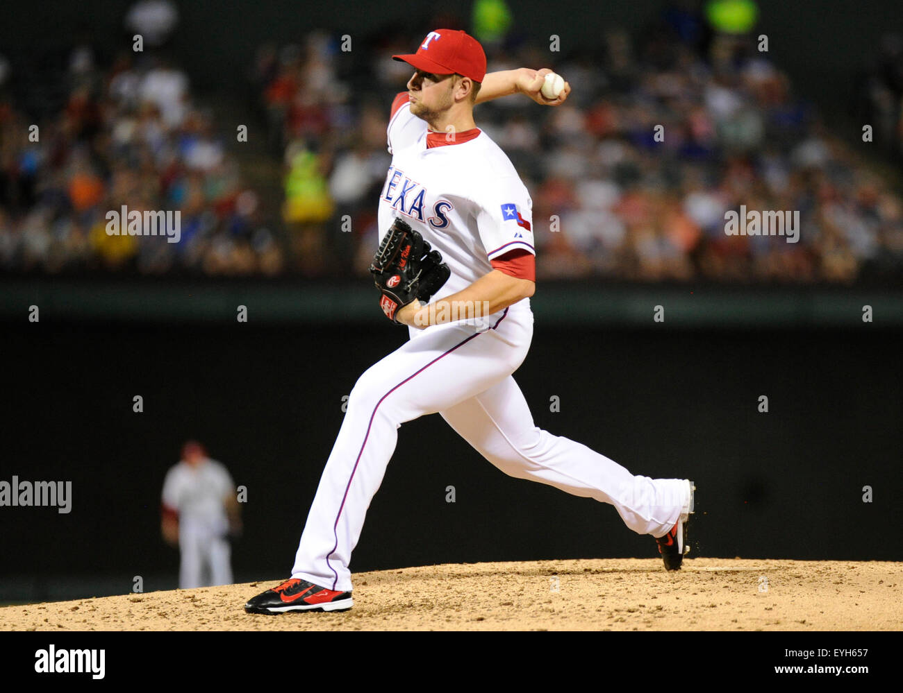 JUL 28, 2015: Texas Rangers relief pitcher Phil Klein #35 during an MLB ...