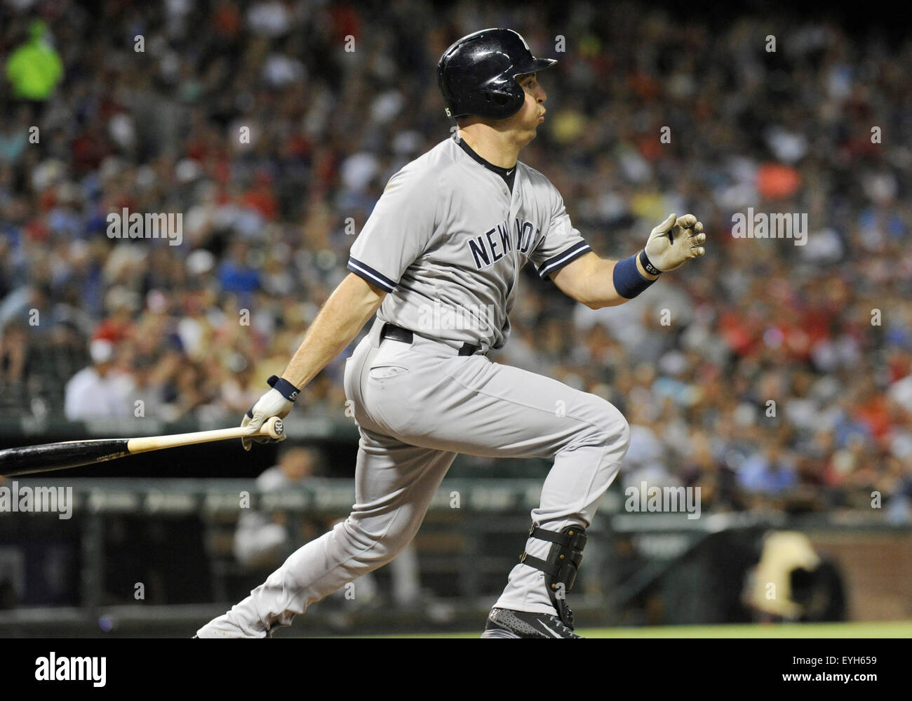 JUL 28, 2015: New York Yankees first baseman Mark Teixeira #25 during ...
