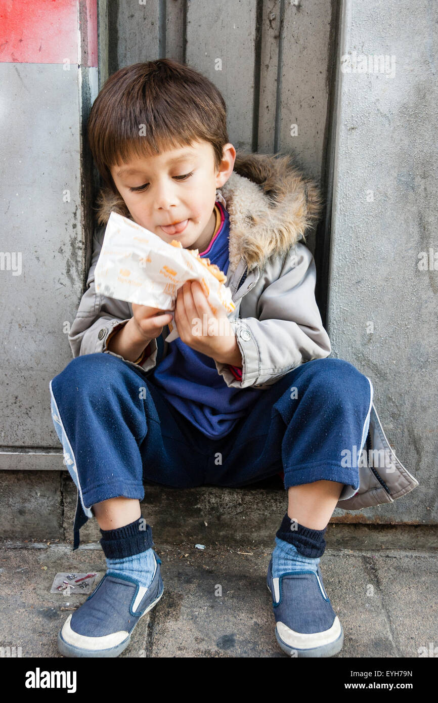 Boy eats in mcdonalds hi-res stock photography and images - Alamy
