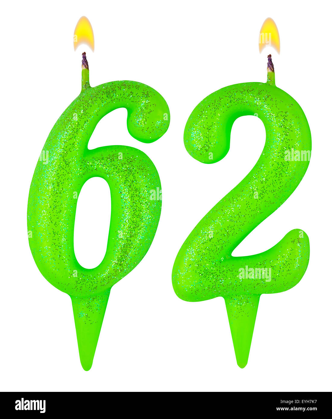 Birthday cake candles number 62 hi-res stock photography and images - Alamy