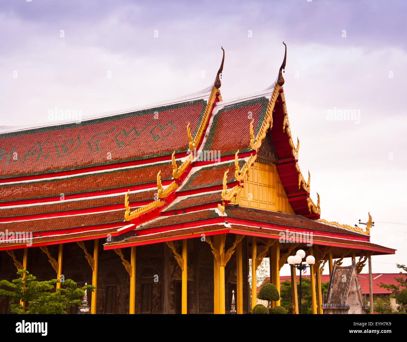 Temple roof in thailand part hi-res stock photography and images - Alamy