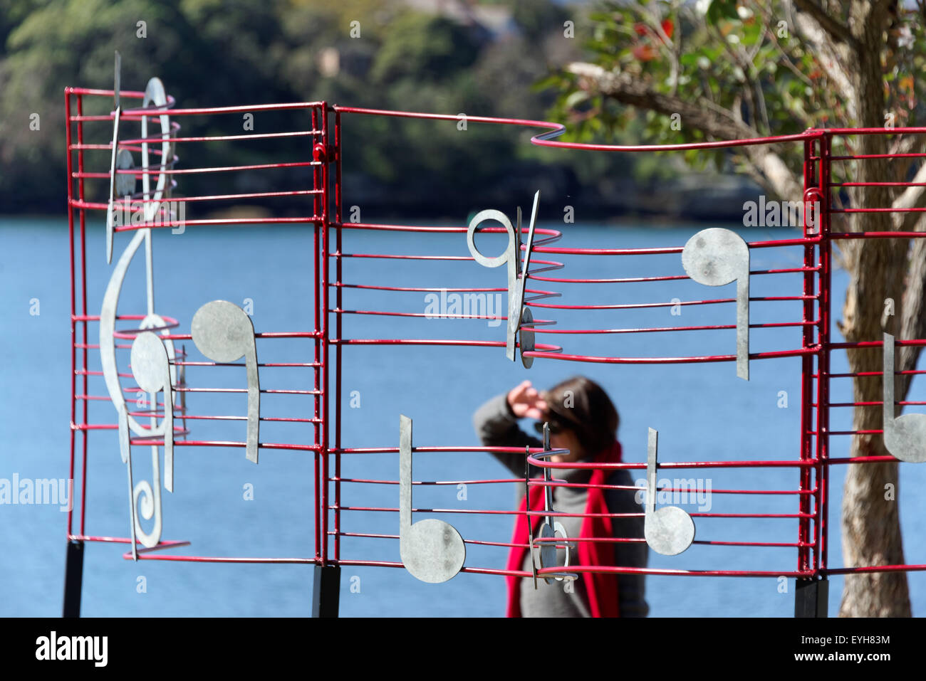 Sydney, Australia. 30th July, 2015. Visitors view the Harbour Sculpture ...
