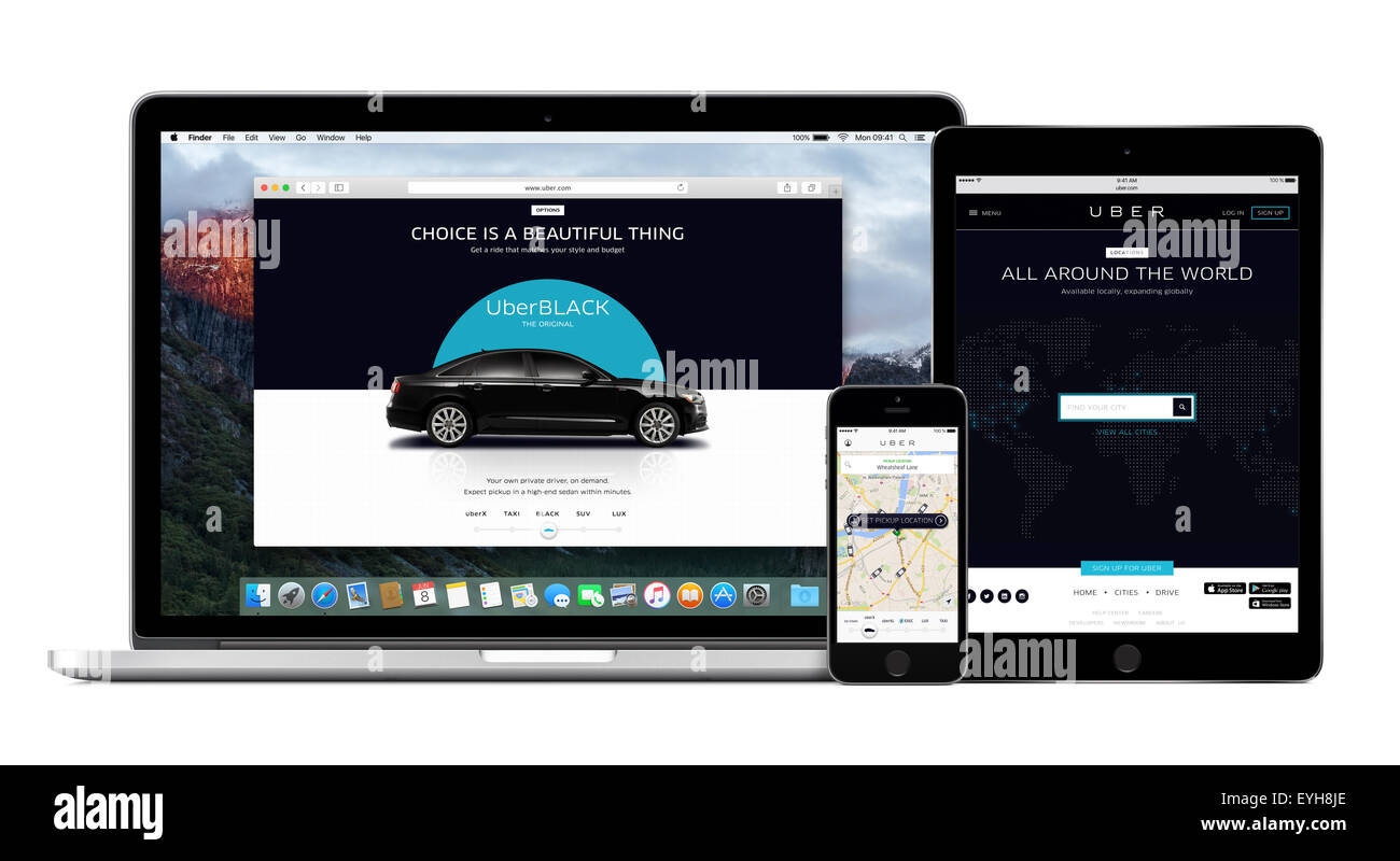 Uber car service Cut Out Stock Images & Pictures - Alamy